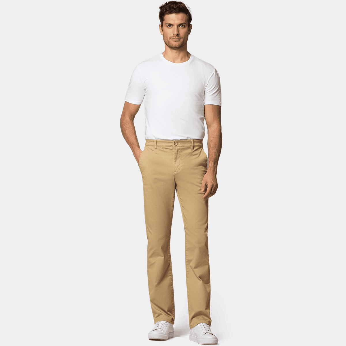 Camel relaxed Chinos