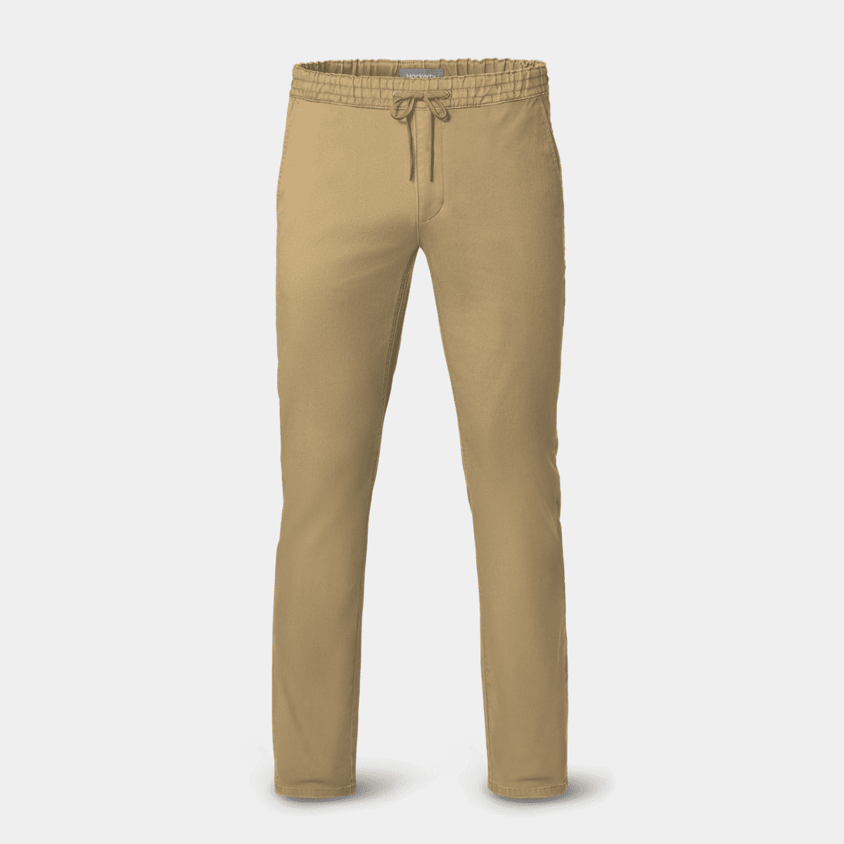Camel slim fit drawstring Chinos