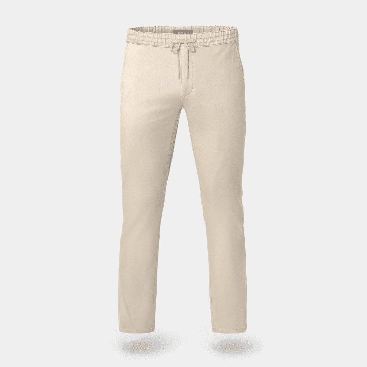 Beige slim fit drawstring Chinos