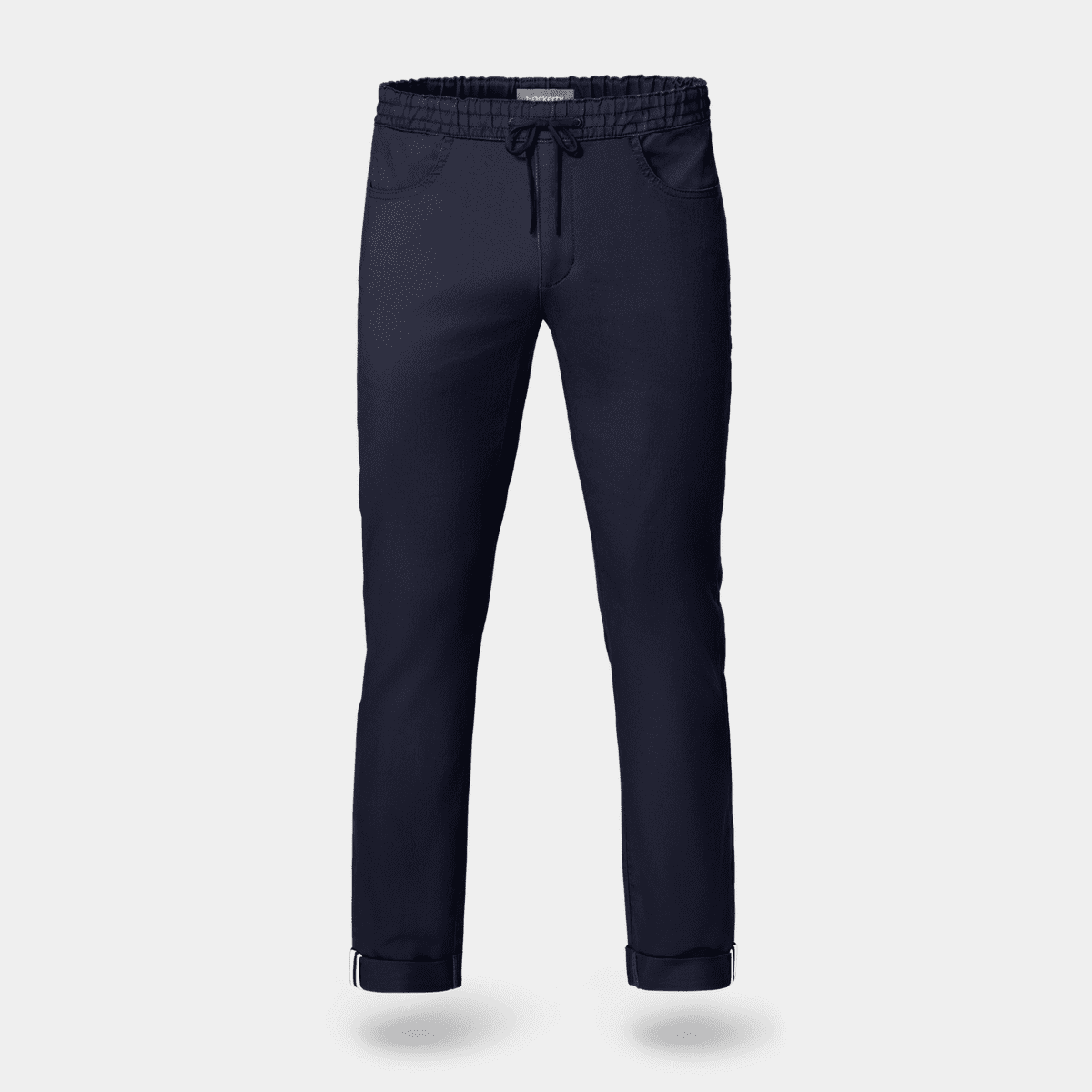Dark Blue rolled up 5 pocket slim fit jogging Chinos