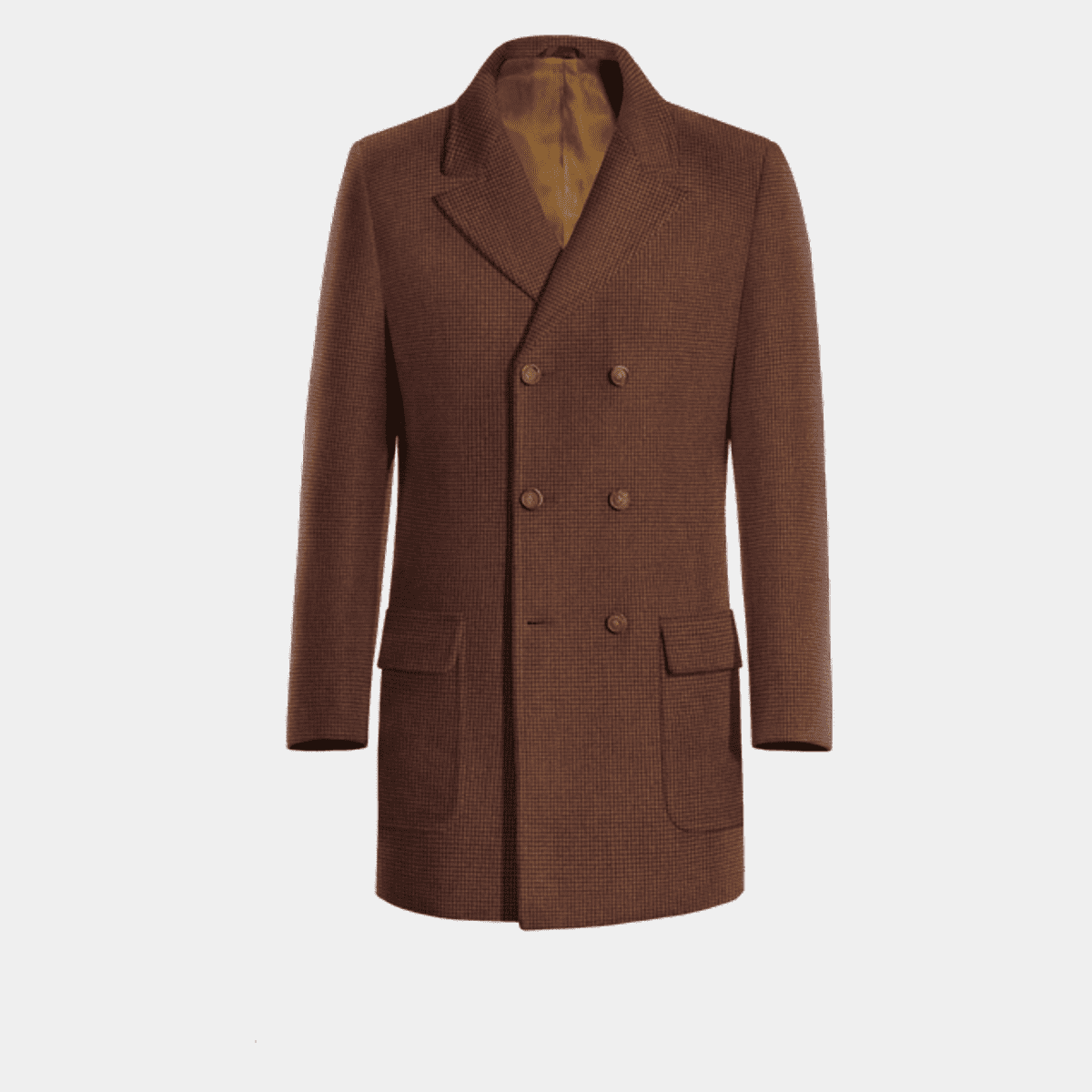 Reddish brown Double breasted overcoat