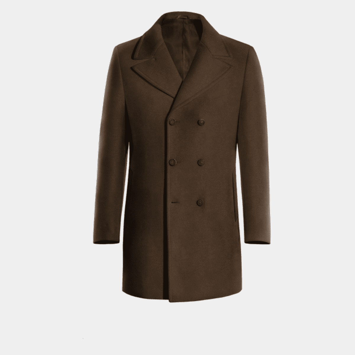 Brown Double breasted overcoat