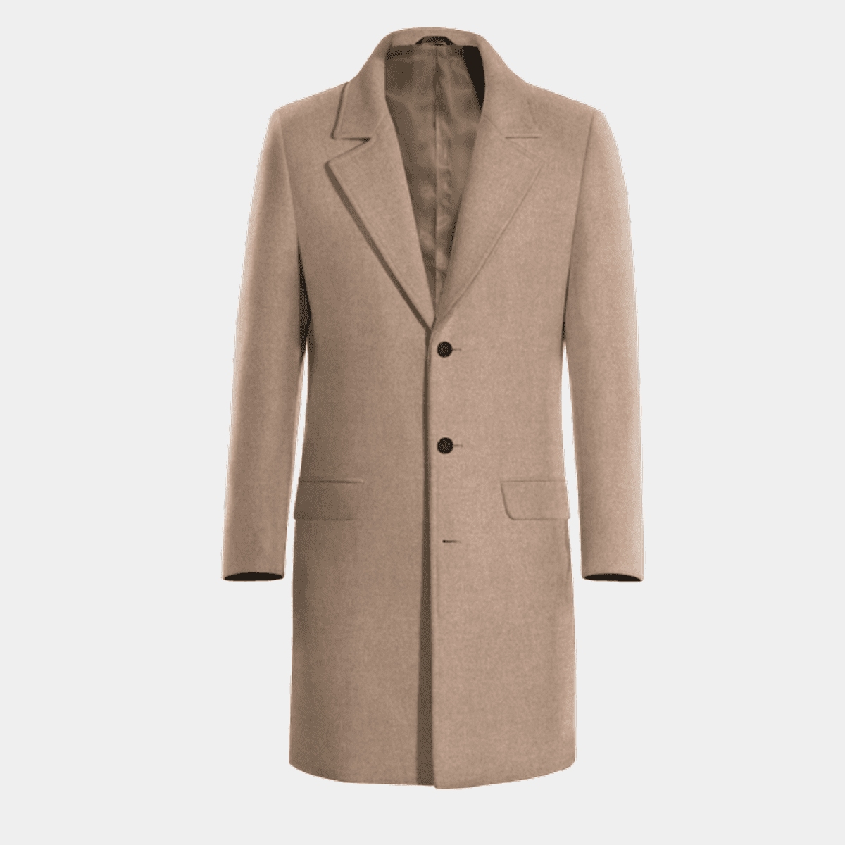 Abrigo largo beige melange