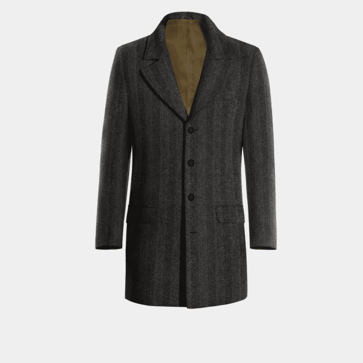 Grey herringbone Overcoat