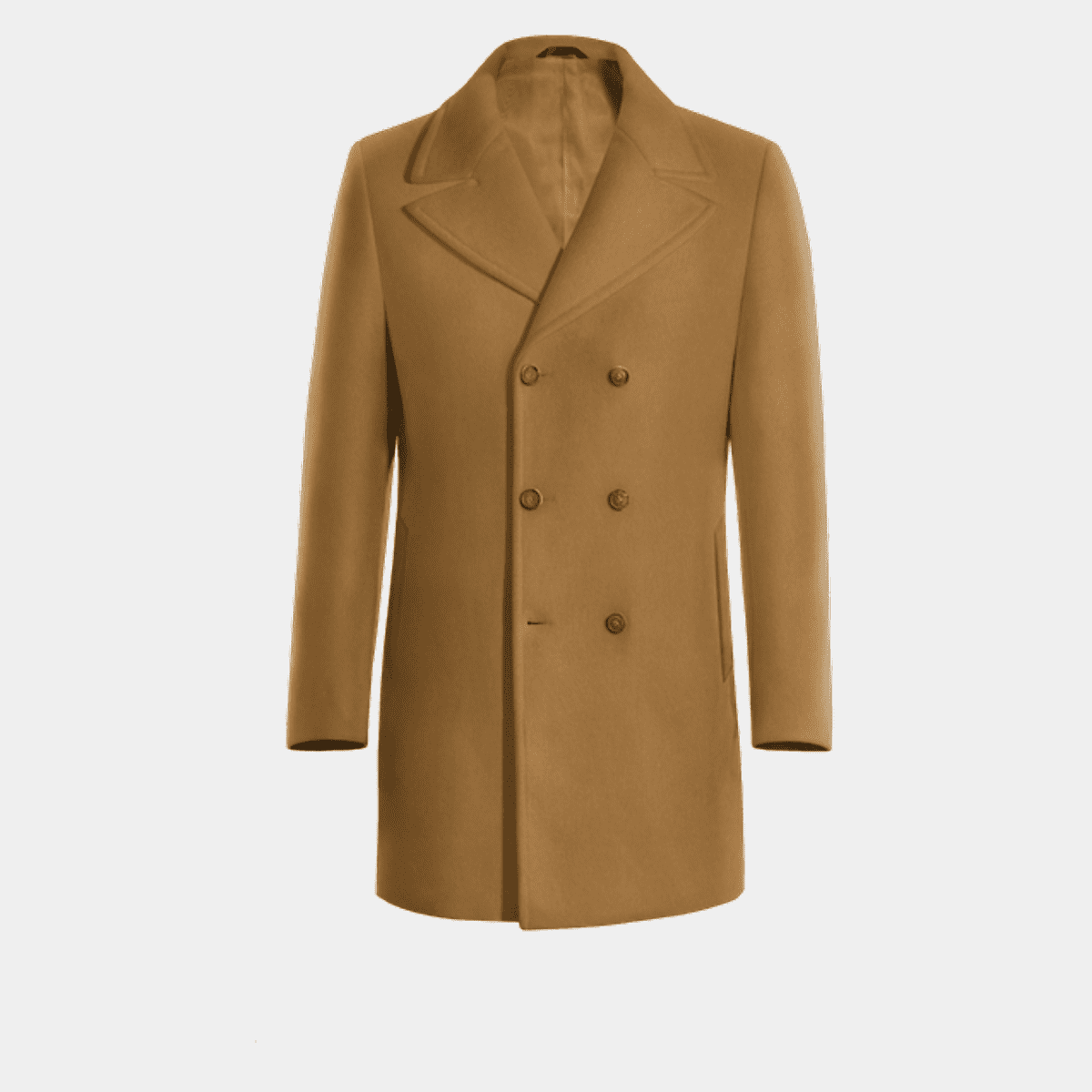 Alpaca camel Double breasted overcoat
