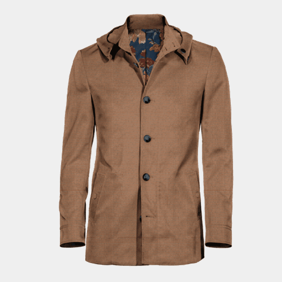 Military jacket with detachable hood