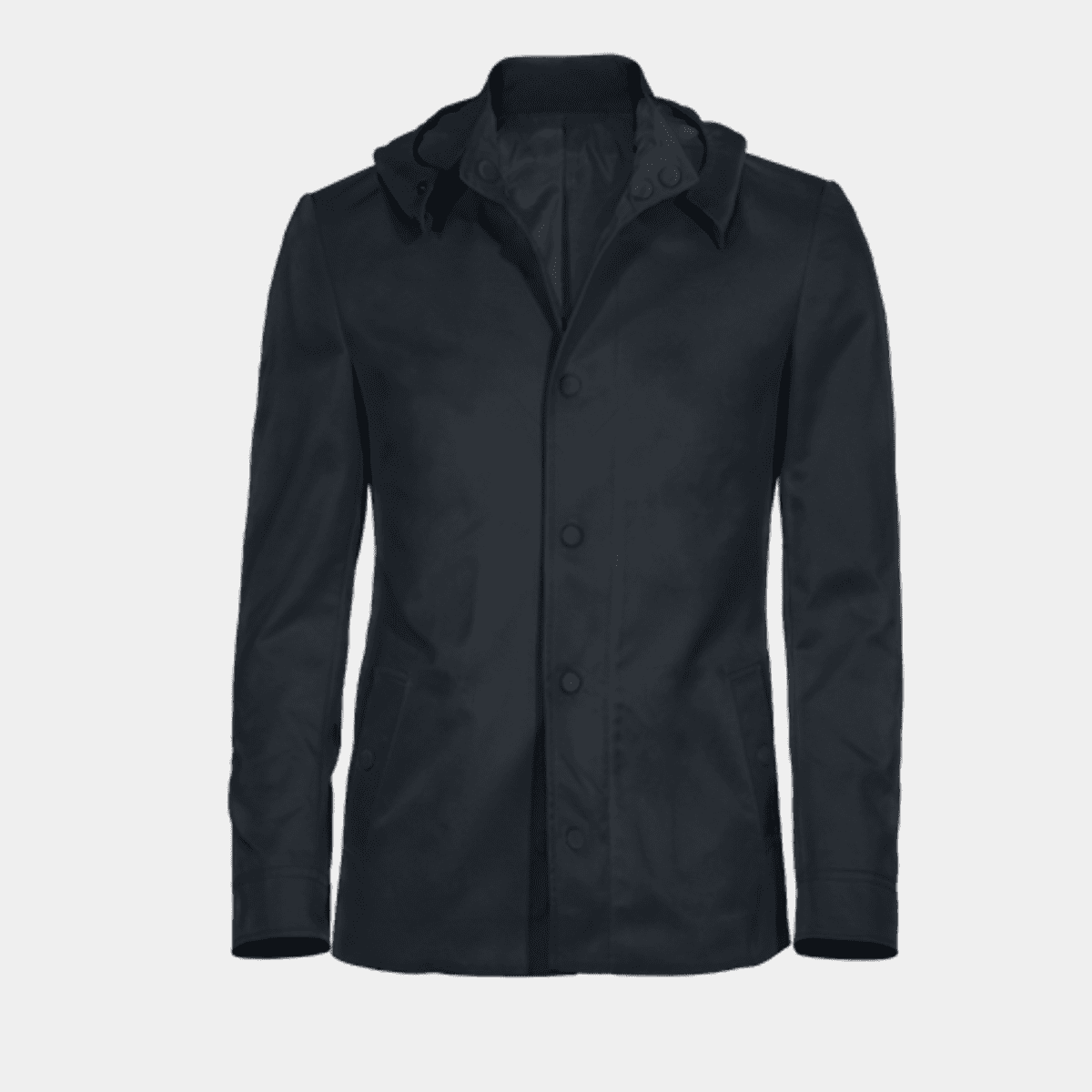Navy Blue Field jacket with detachable hood