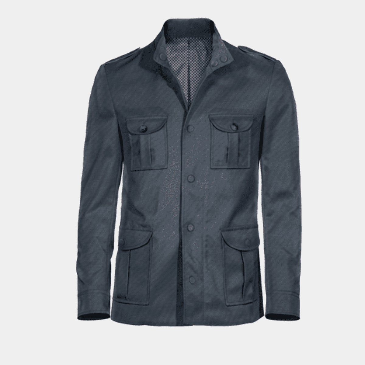 Blue Field jacket with epaulettes