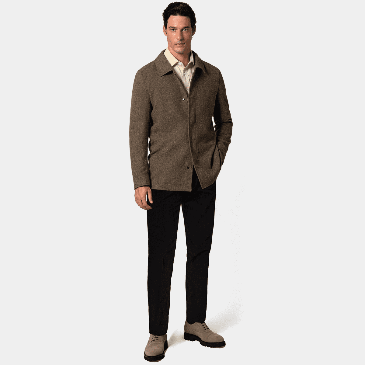 Unlined Taupe gray Field jacket