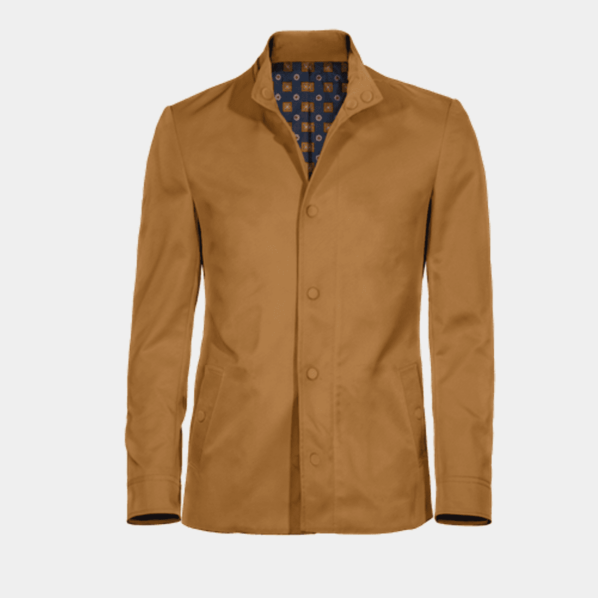 Light Brown Field jacket with hidden hood