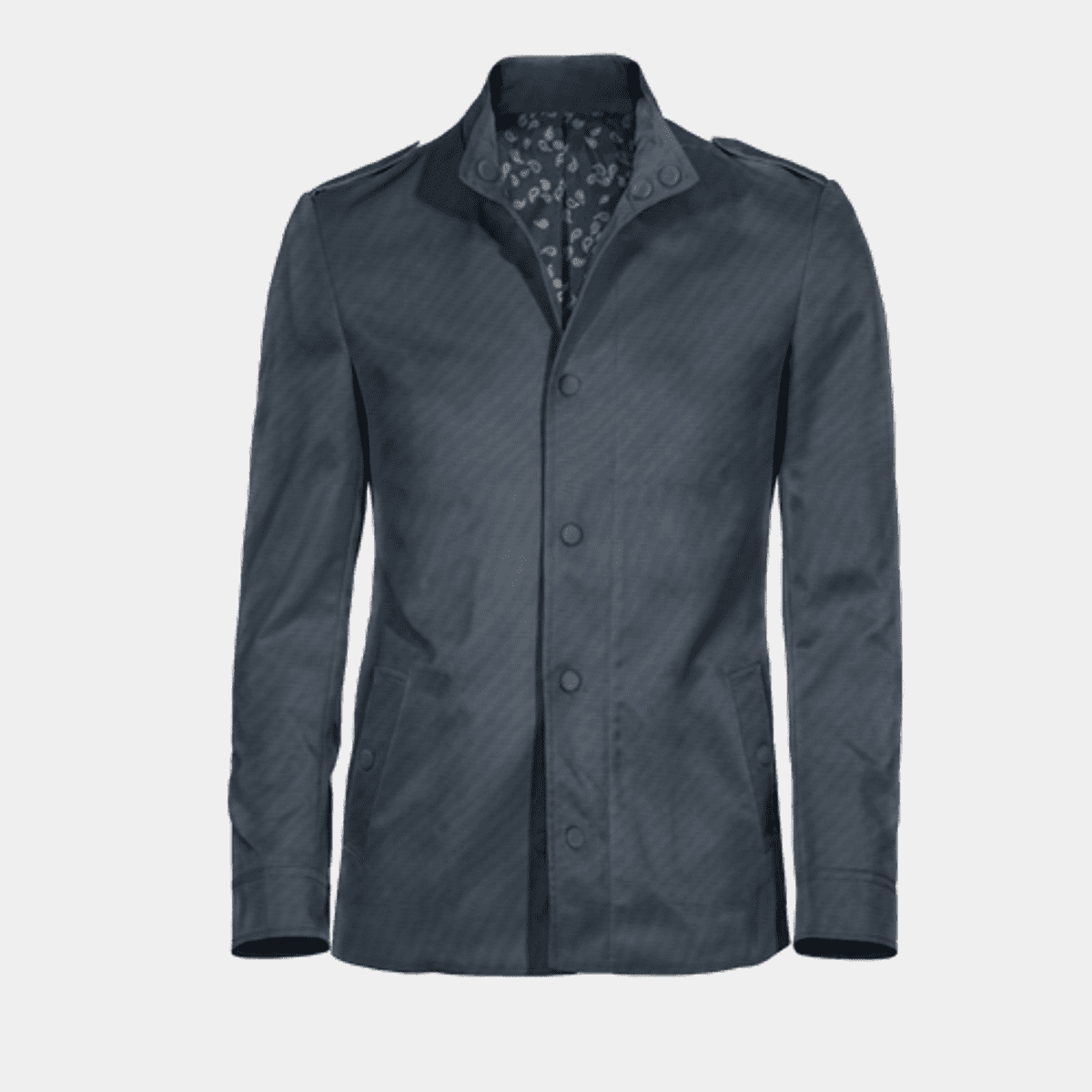 Blue Field jacket with epaulettes