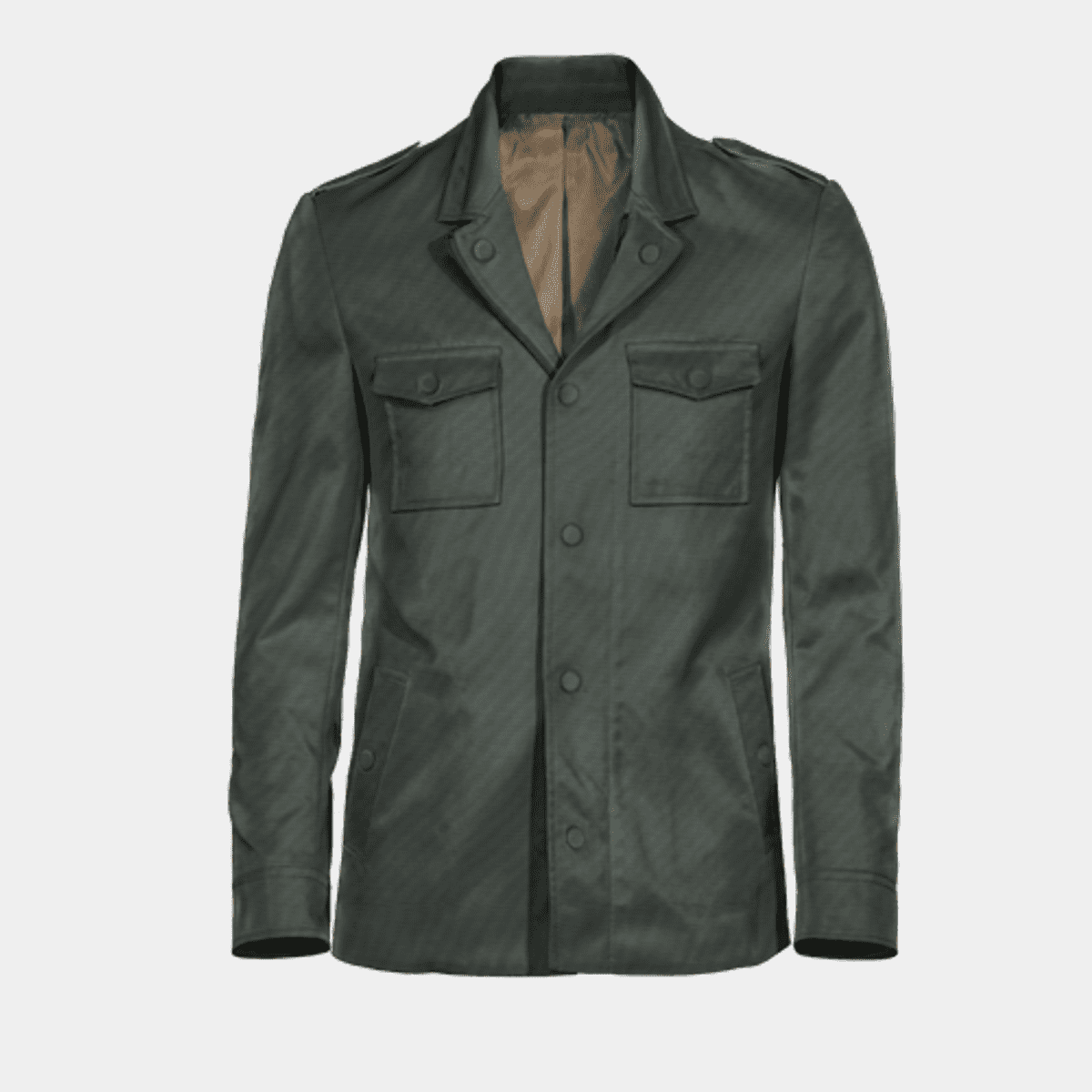 Lapeled Dark Grey Field jacket with epaulettes