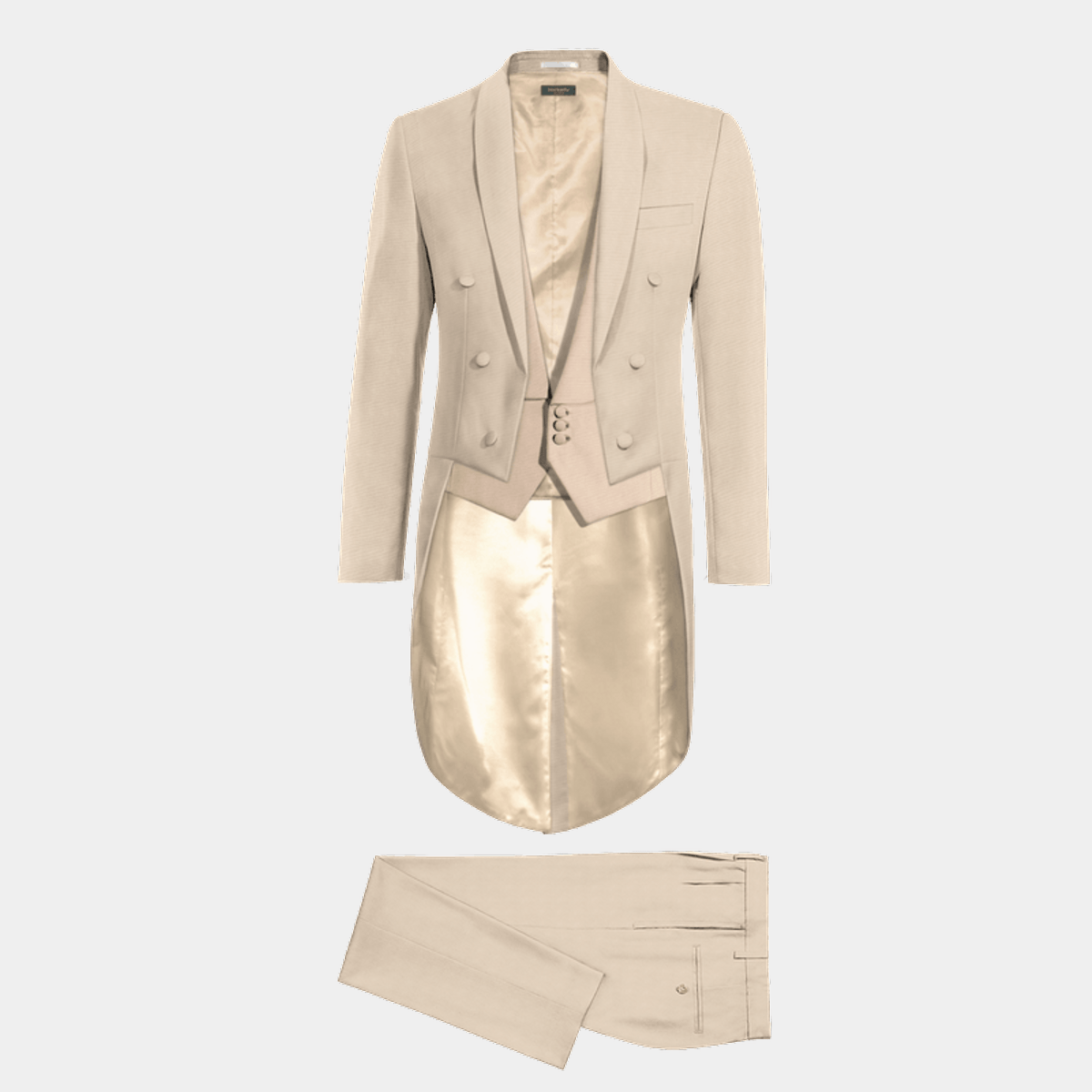 Beige Dreiteiliger Frack