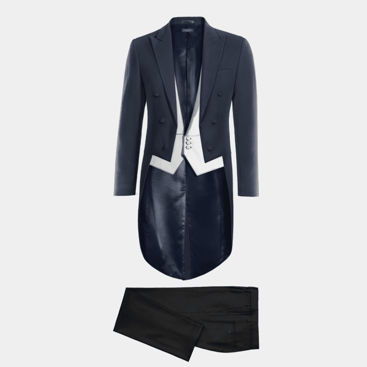 Blauer Dreiteiliger Frack