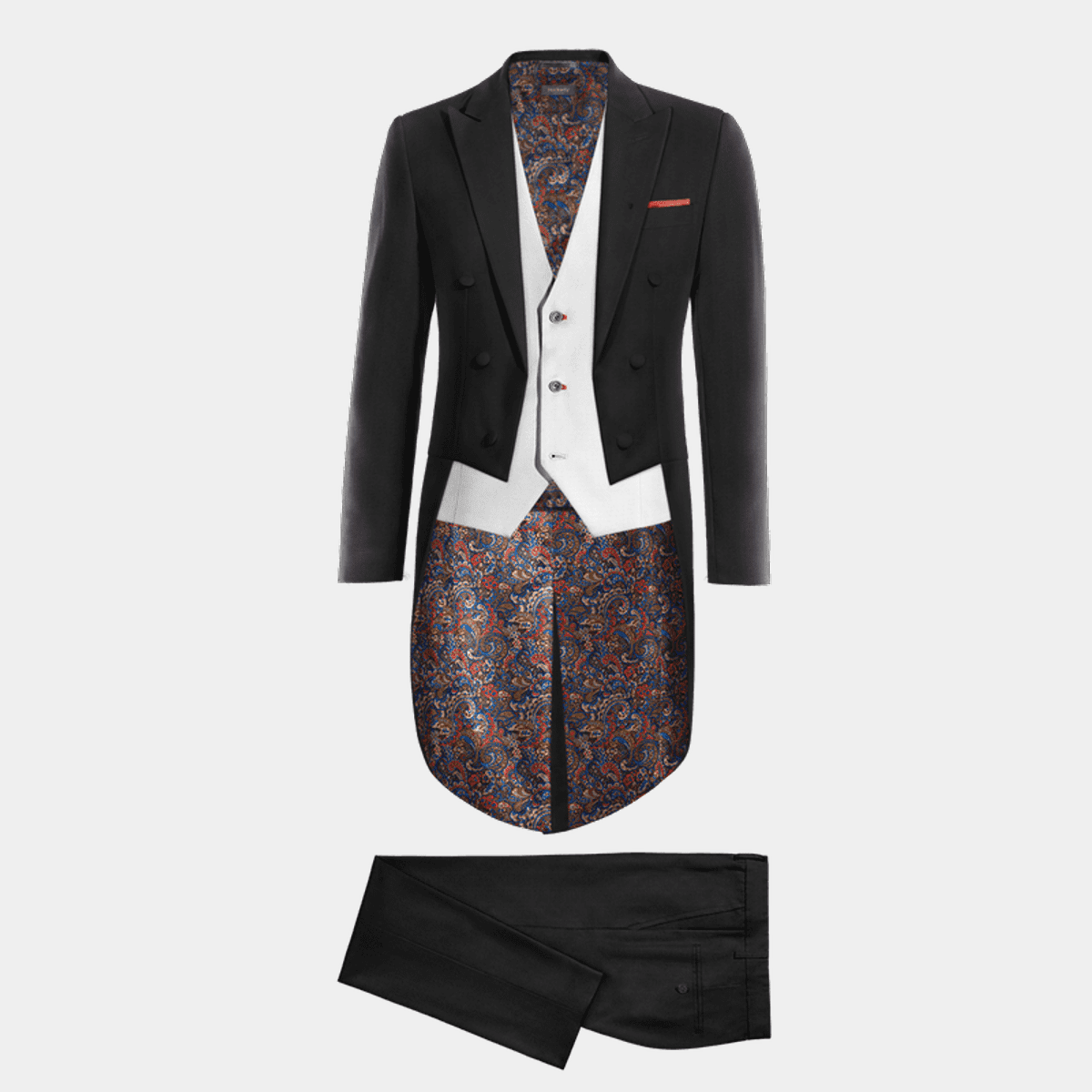 Schwarzer Dreiteiliger Frack