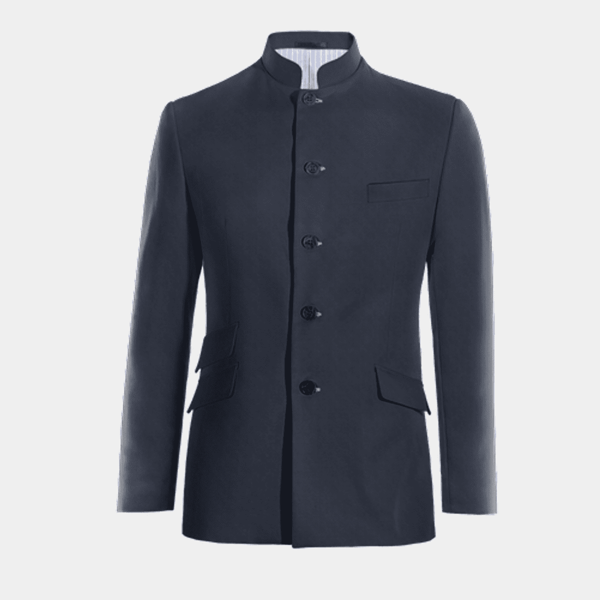 Veste mao bleu marine slim fit