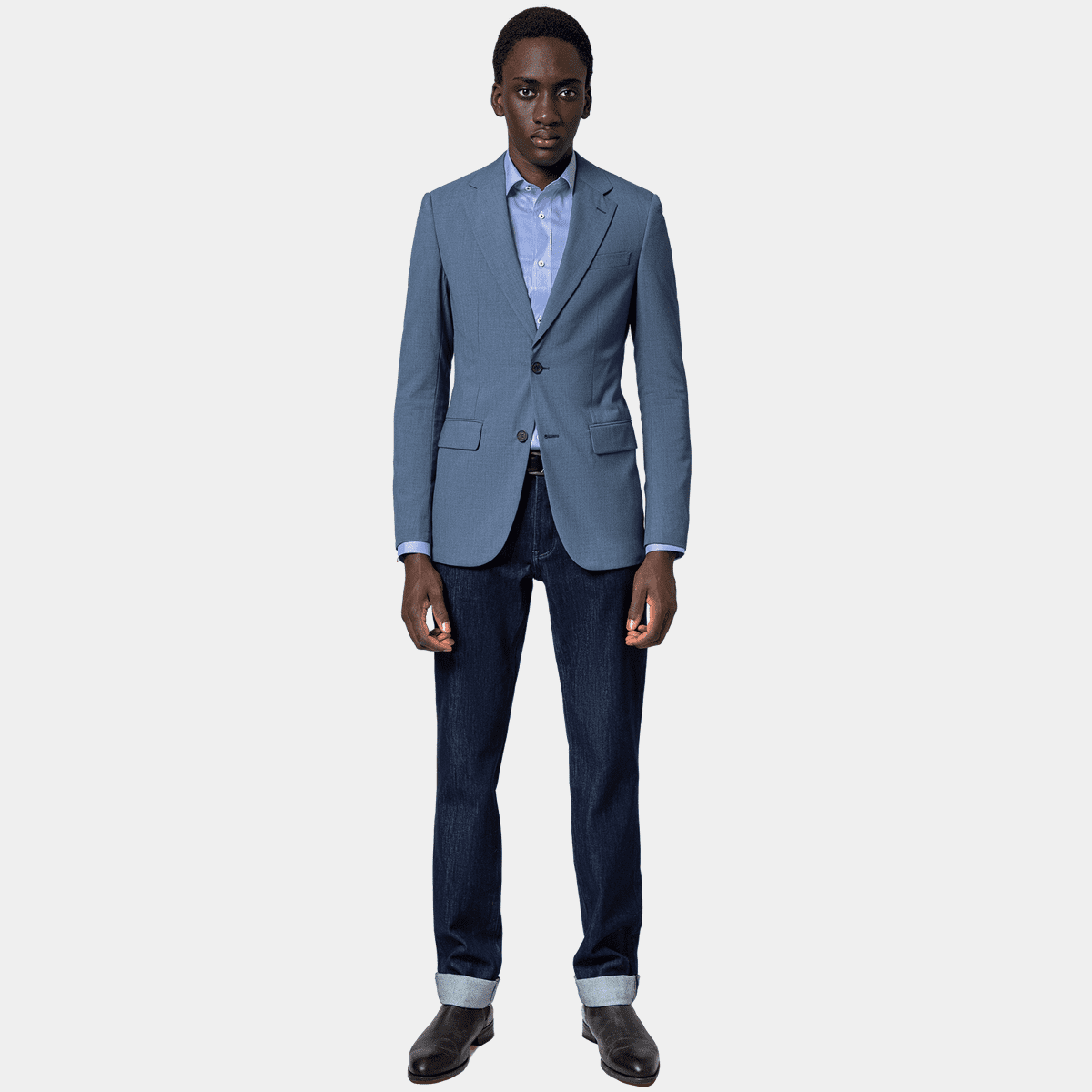 Steel blue year-round Suit Jacket