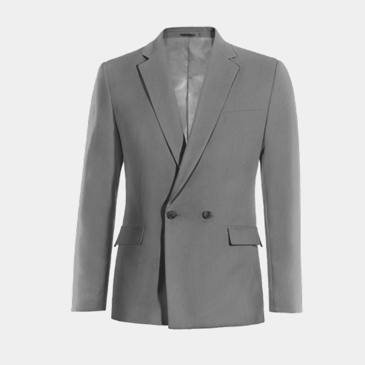 Iron gray 2 buttons double-breasted essential Jacket