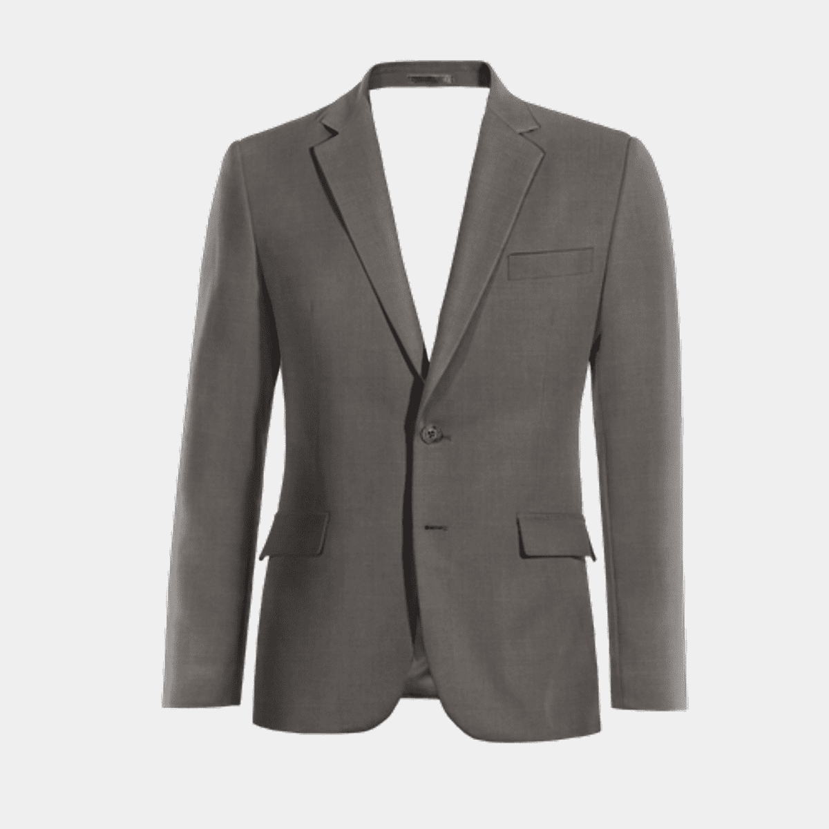 Mid grey wrinkle-free water-resistant stretch super 100s Pure wool Jacket