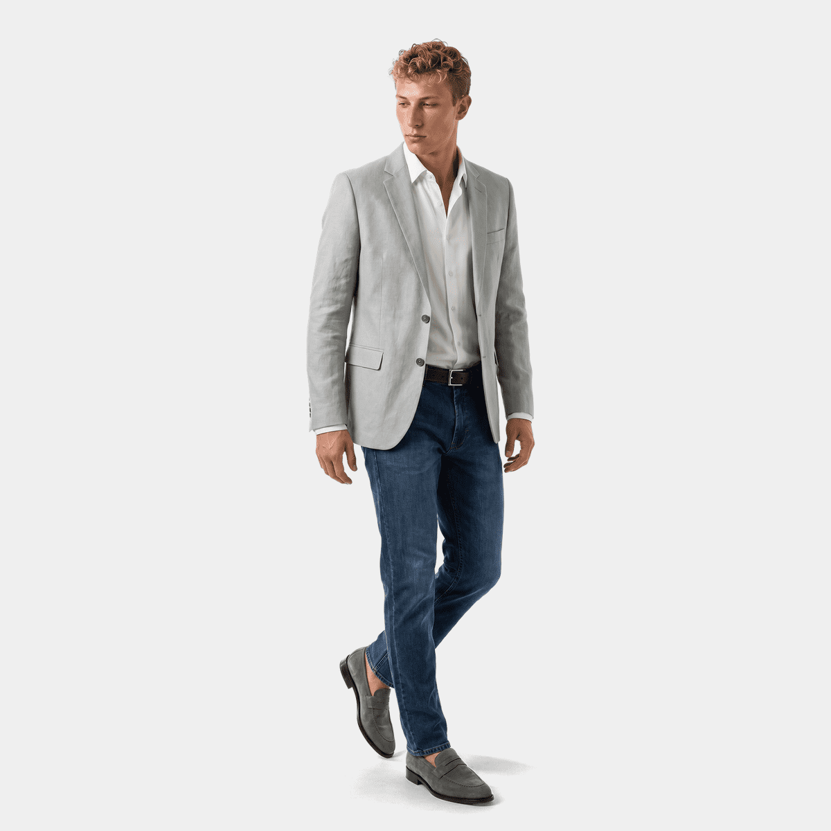 Dusty blue stretch essential Jacket