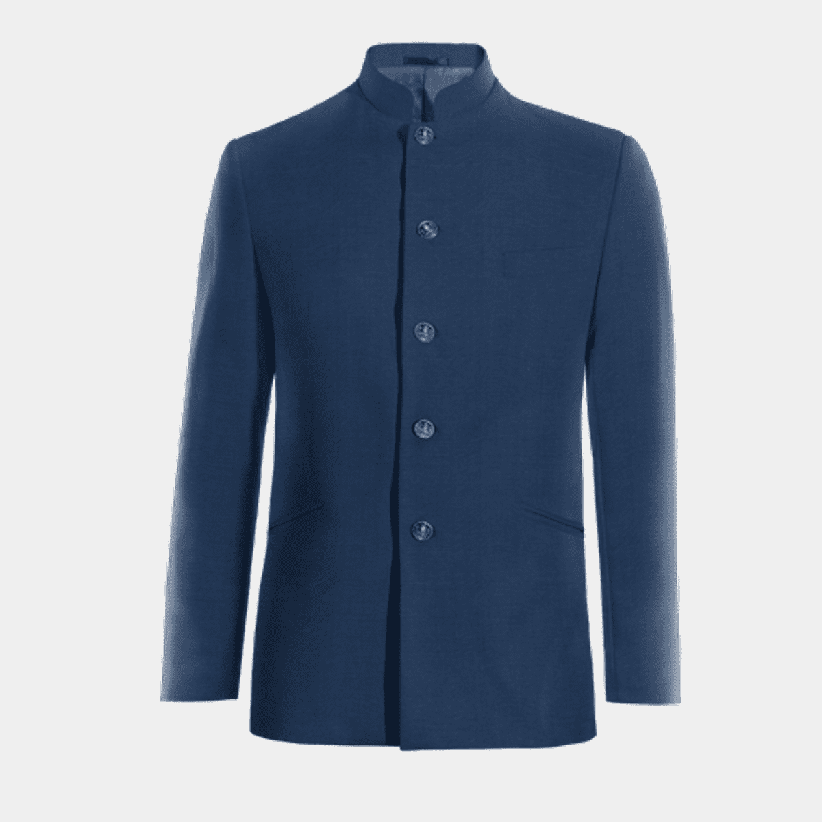 Royal blue chinese collar year-round Suit Jacket