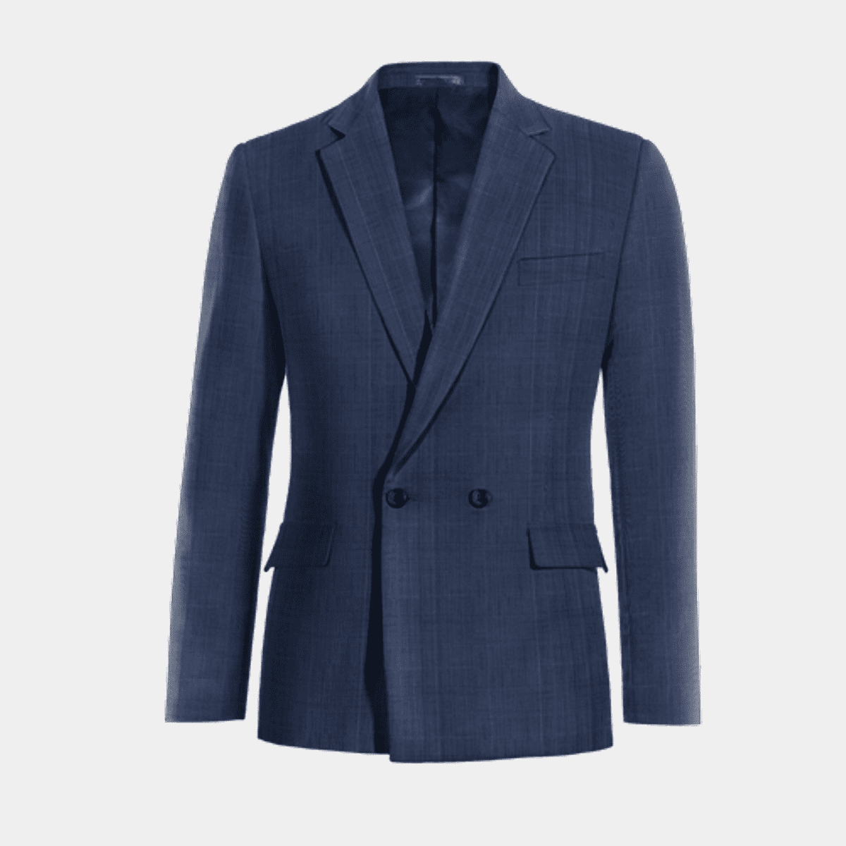 Blue prince of wales Pure wool double-breasted Jacket