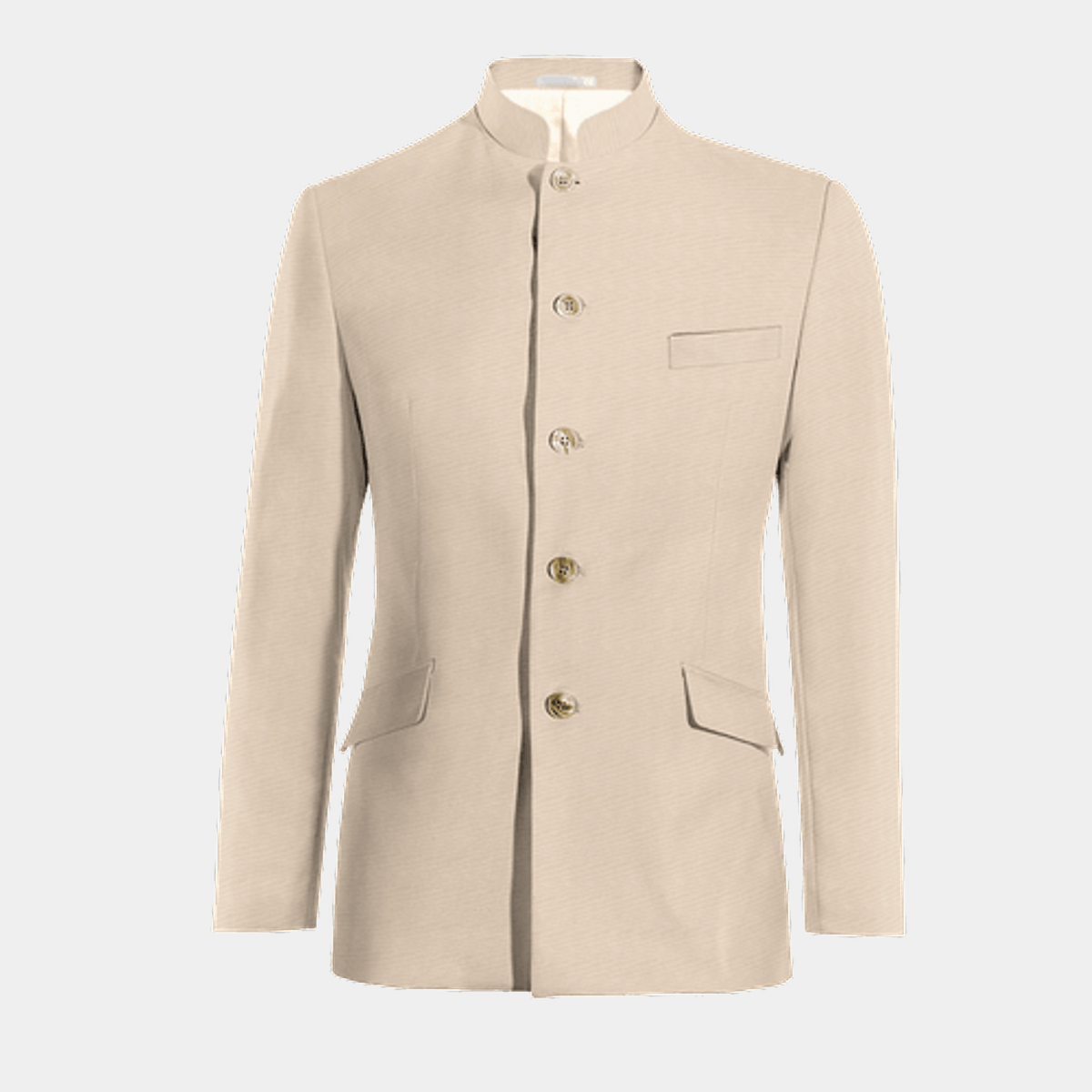 Champagne mandarin collar essential Jacket