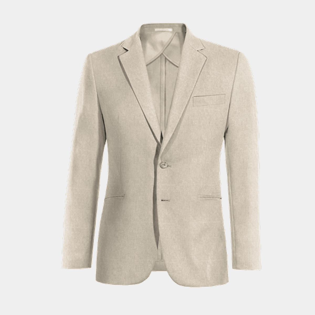 Beige linen essential unlined Suit Jacket