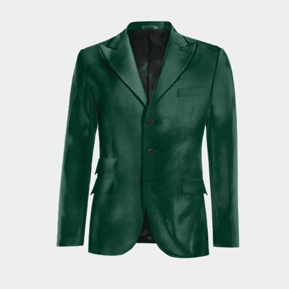Emerald green velvet peak lapel Jacket