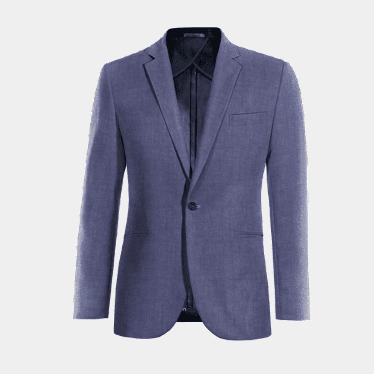 Blue linen limited 1-button unlined Suit Jacket