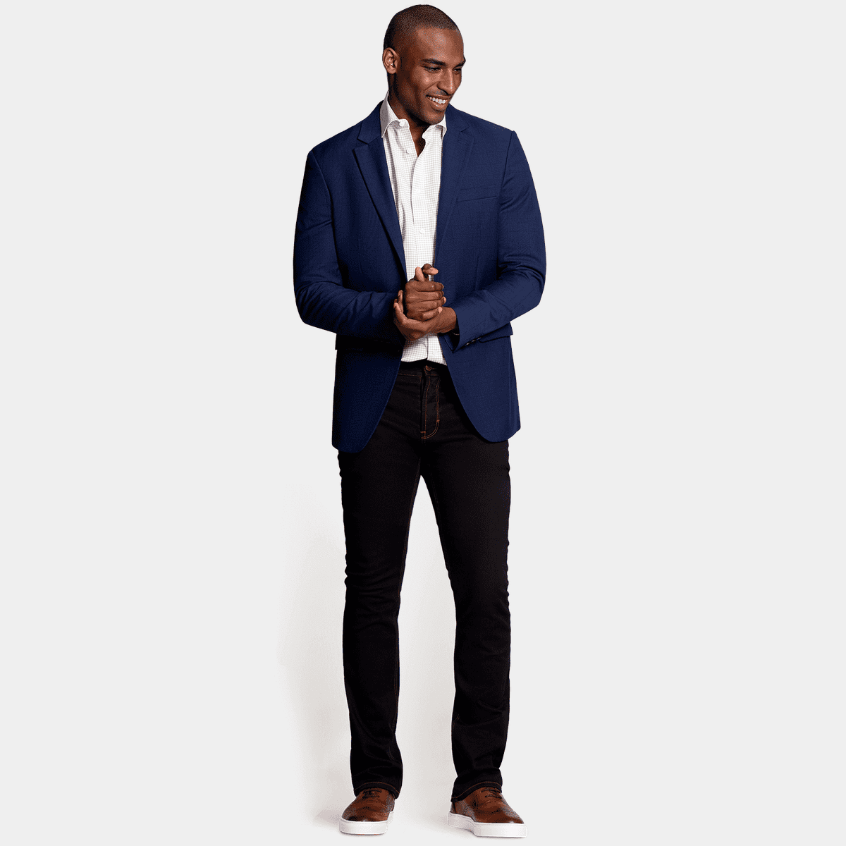 Blue prince of wales year-round Suit Jacket