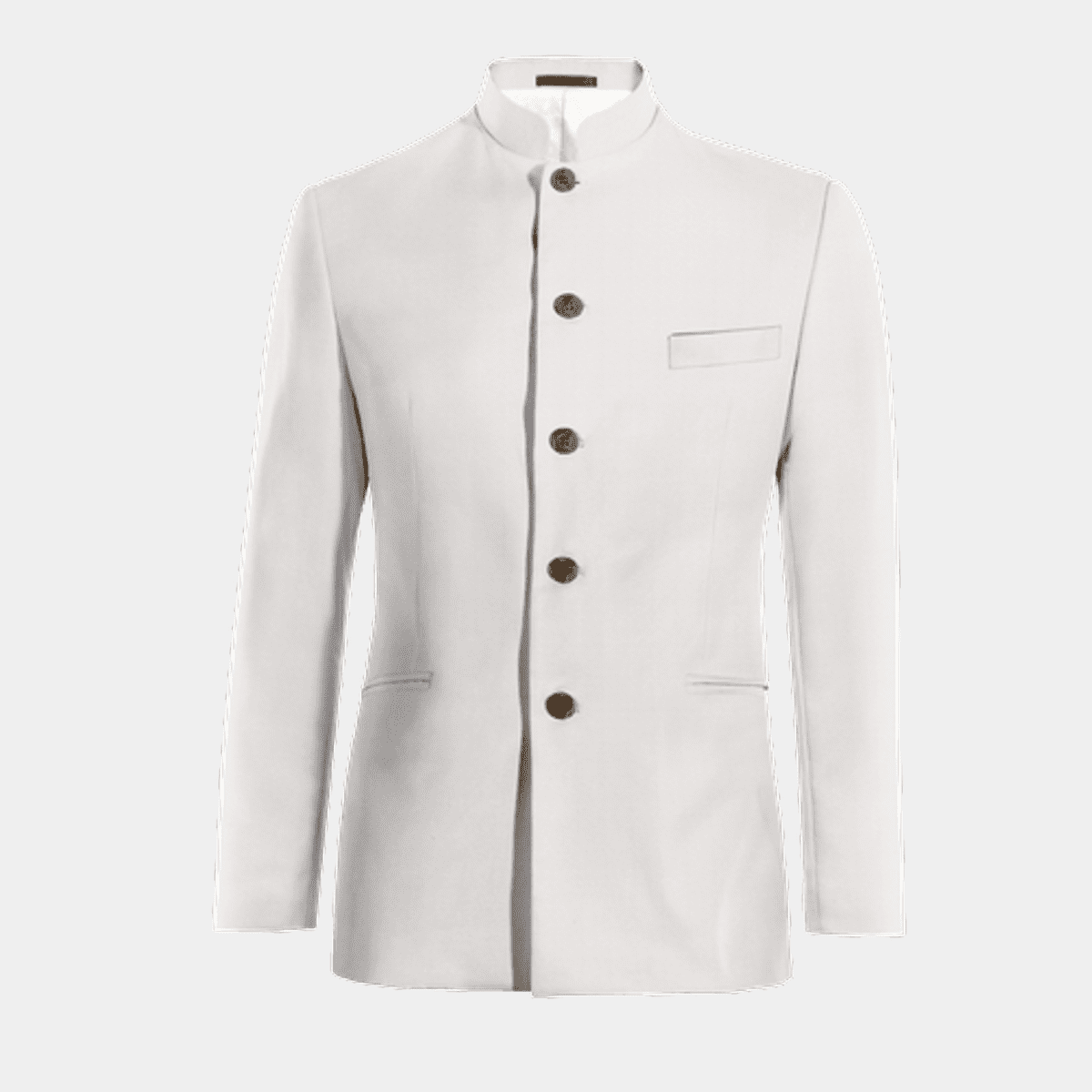 Ivory stretch nehru Suit Jacket