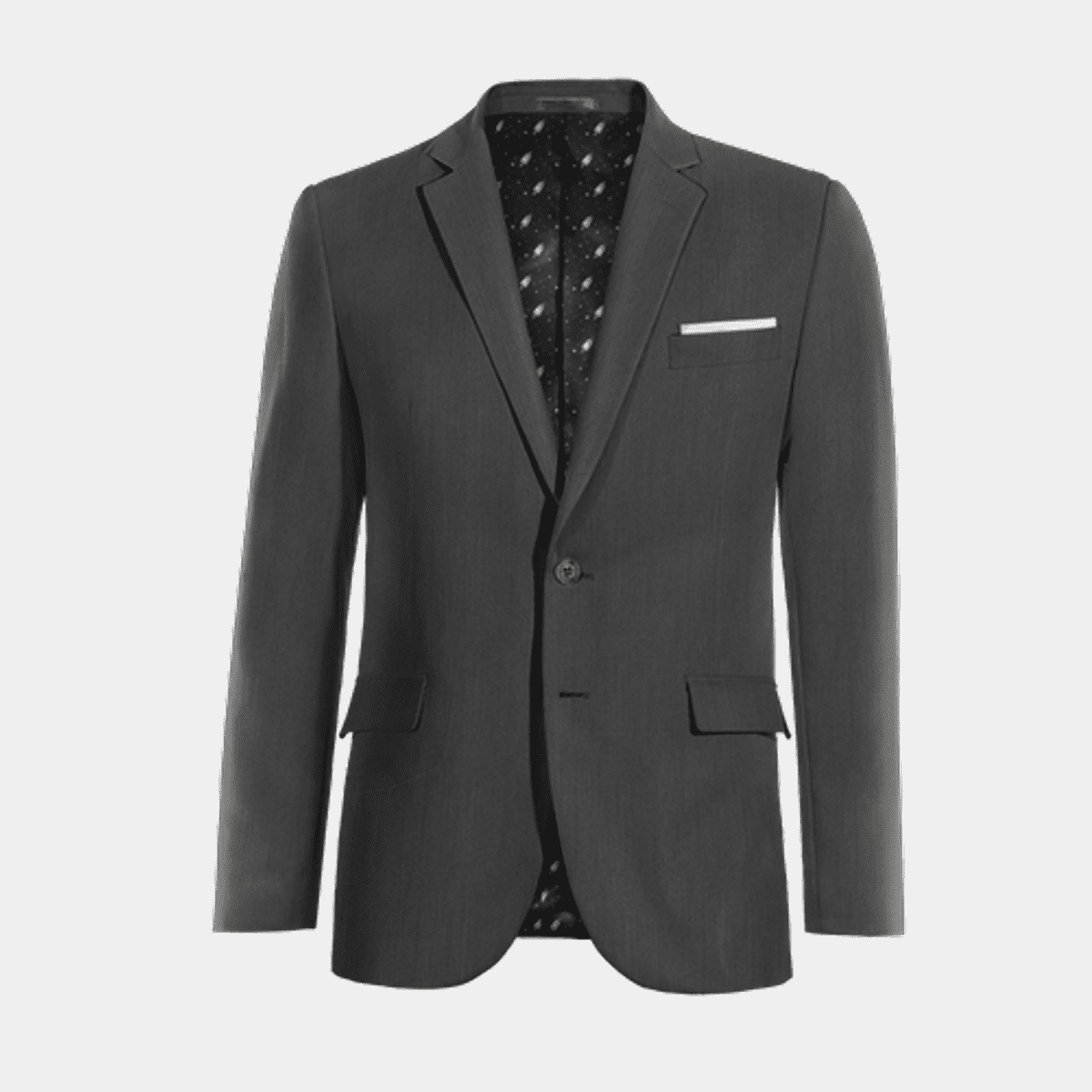 Charcoal essential Blazer with handkerchief