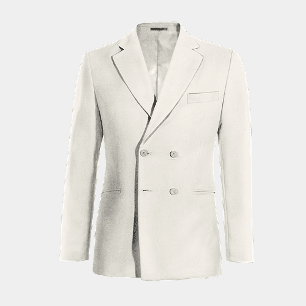 Ivory double breasted wide lapel Jacket