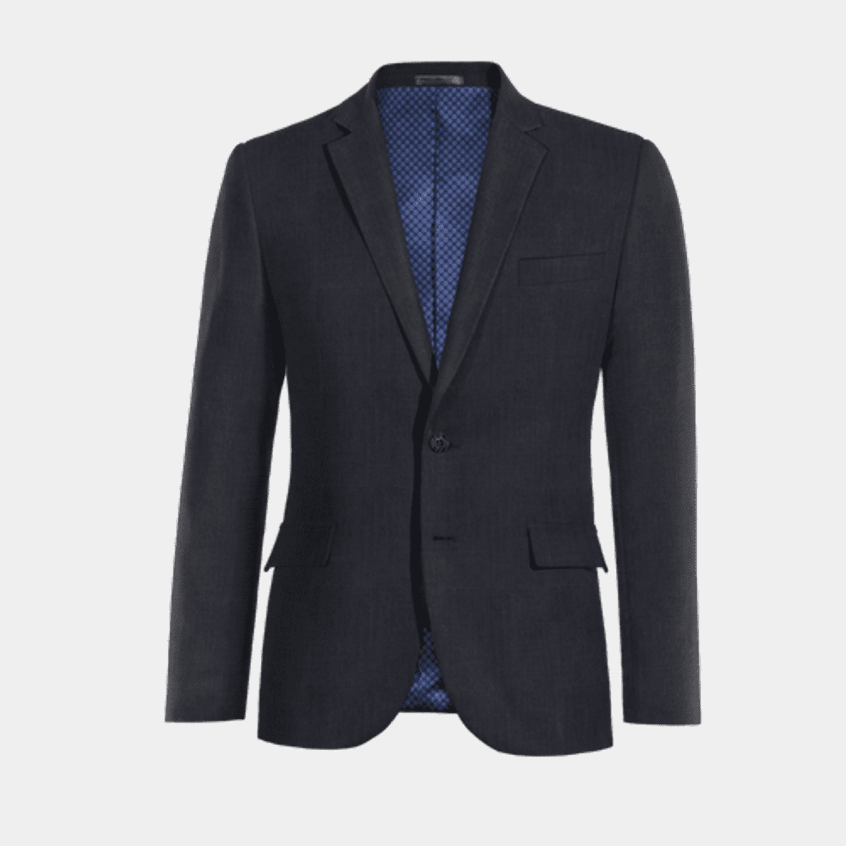 Navy blue super 100s Merino Wool year-round Suit Jacket