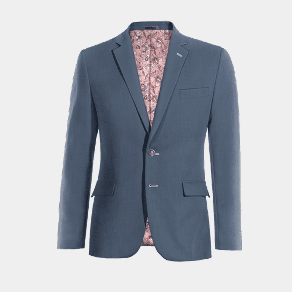 Steel blue essential Jacket with customized threads