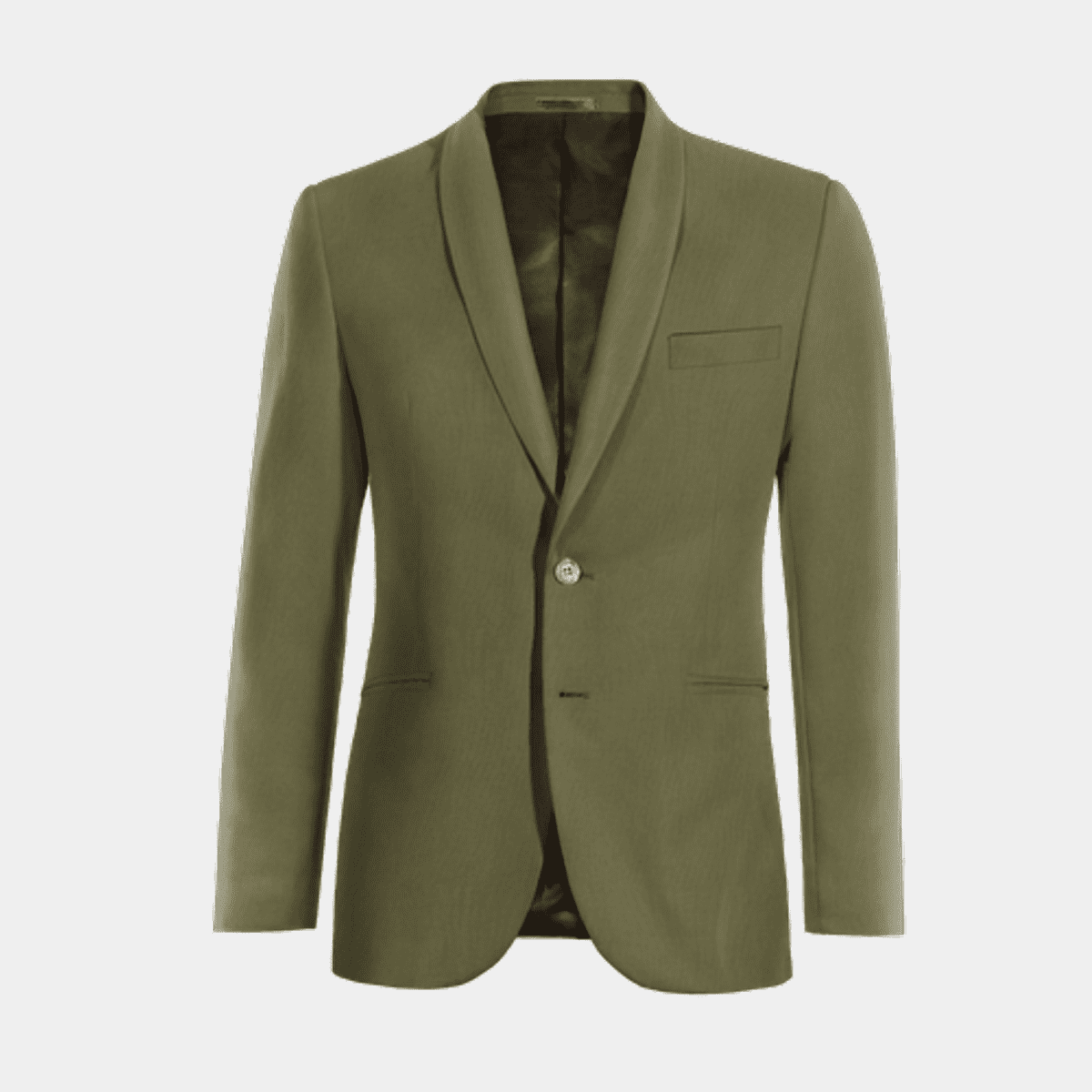 Sage green linen rounded lapel Suit Jacket