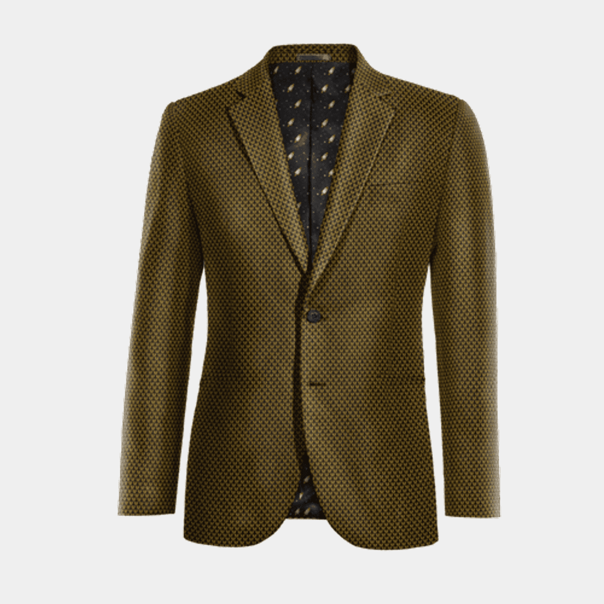 Gold micropattern jacquard slim fit Blazer