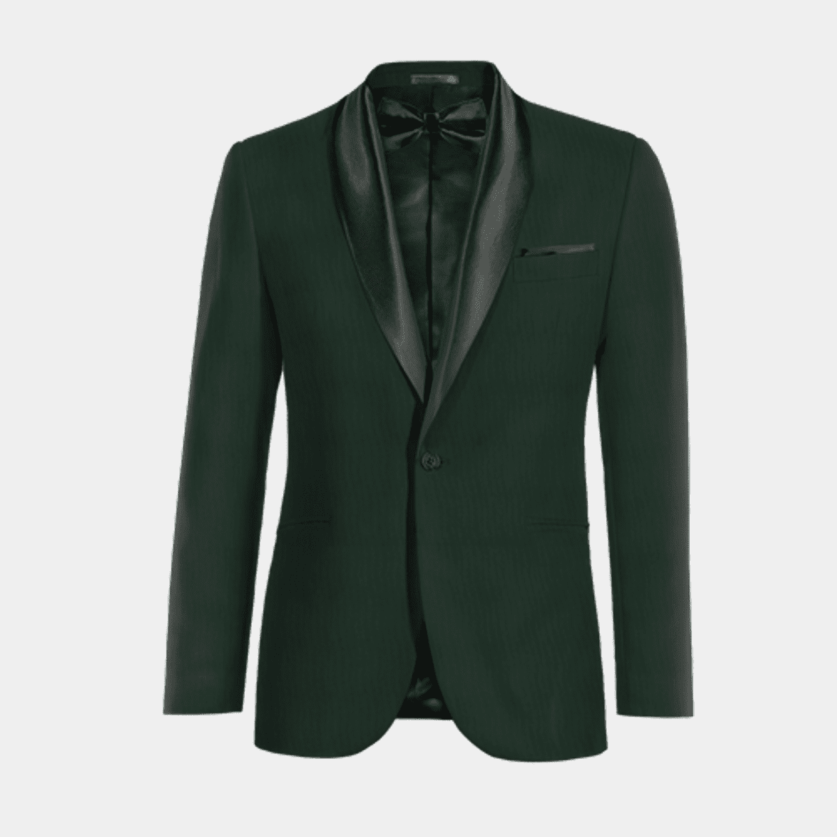 Dark green super 100s year-round 1-button Tux Jacket