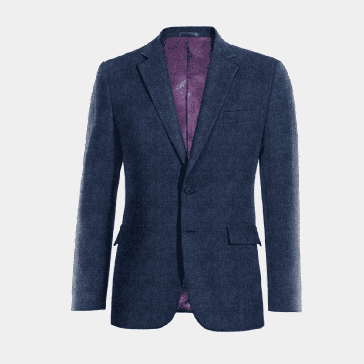 Giacca blu reale spigato in tweed slim fit