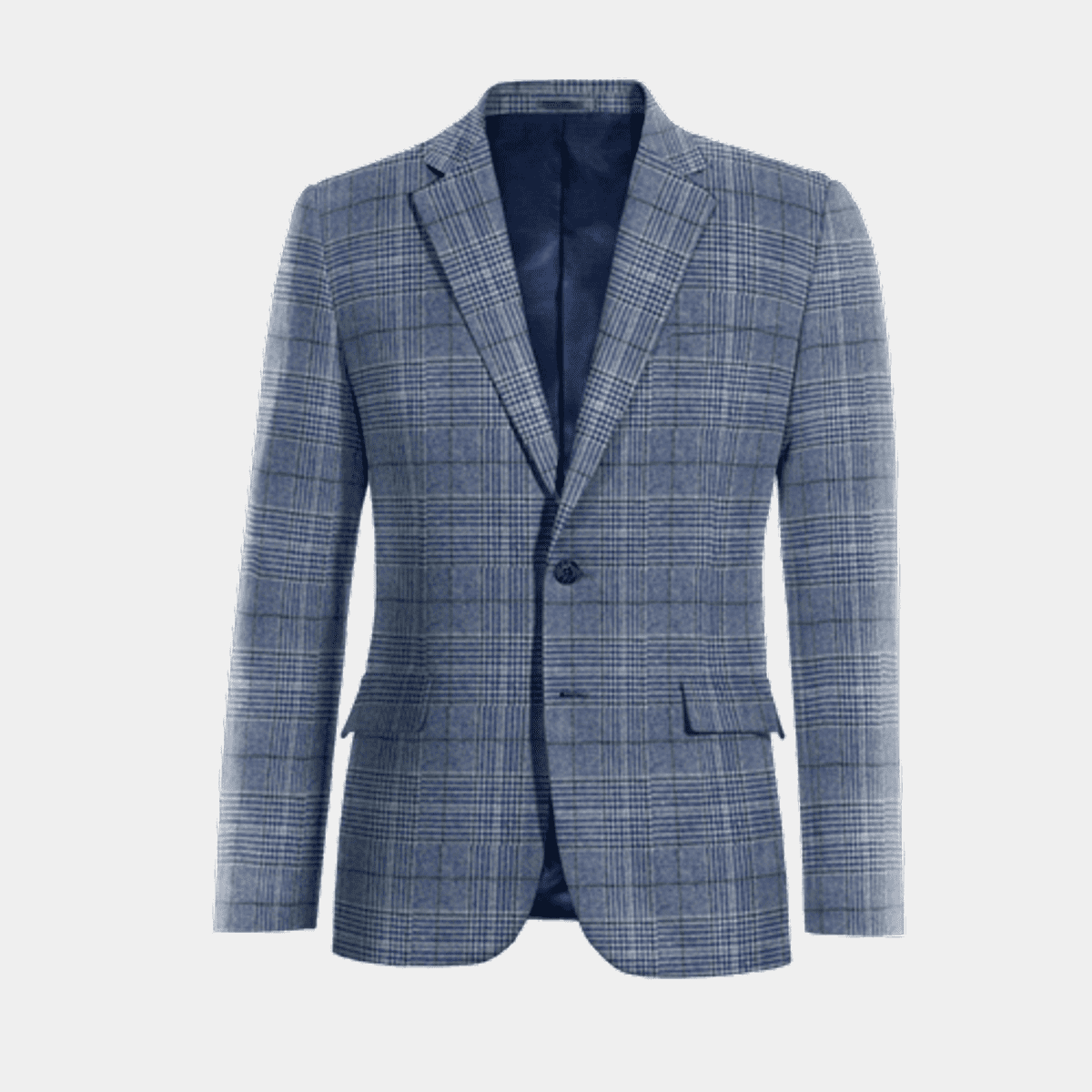 Blue prince of wales tweed slim fit Blazer
