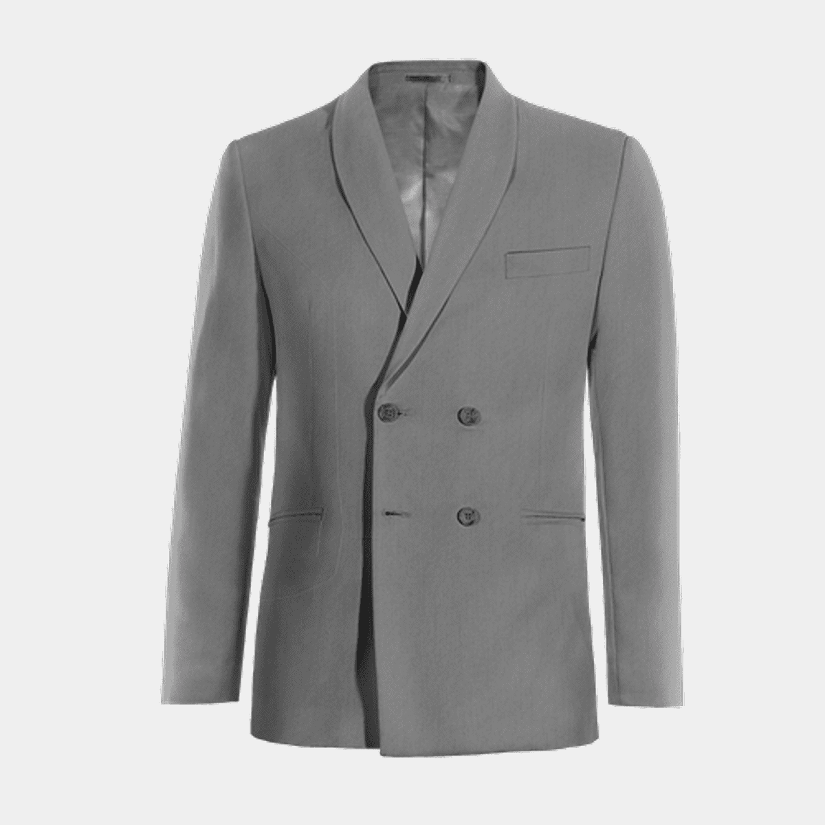 Iron gray double-breasted shawl lapel Jacket