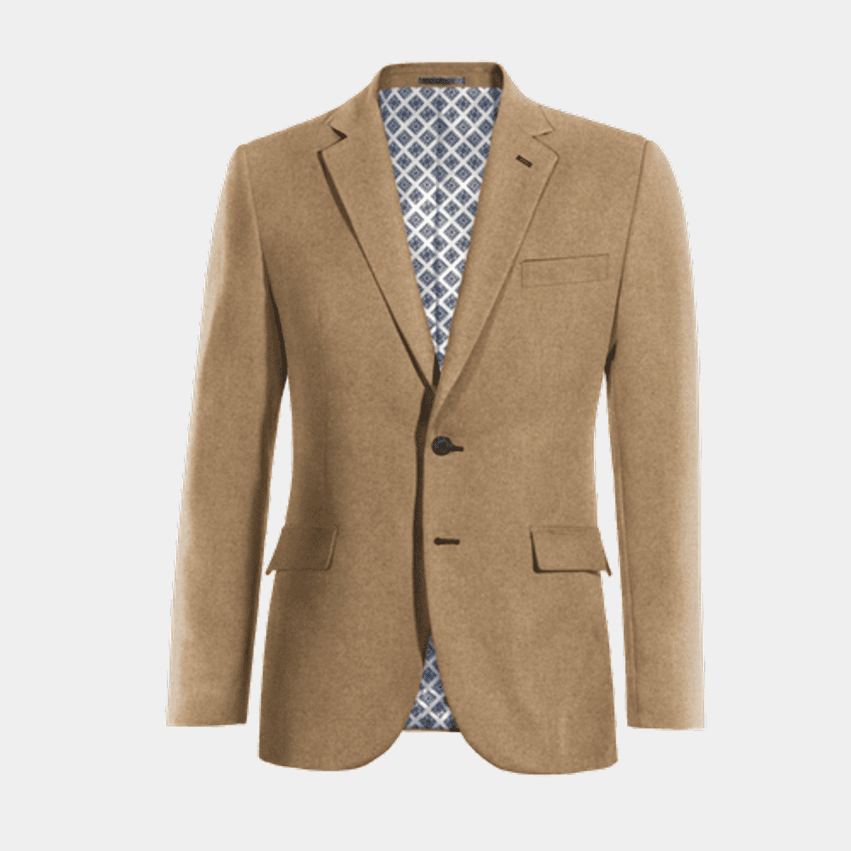 Camel donegal tweed limited Jacket with customized threads