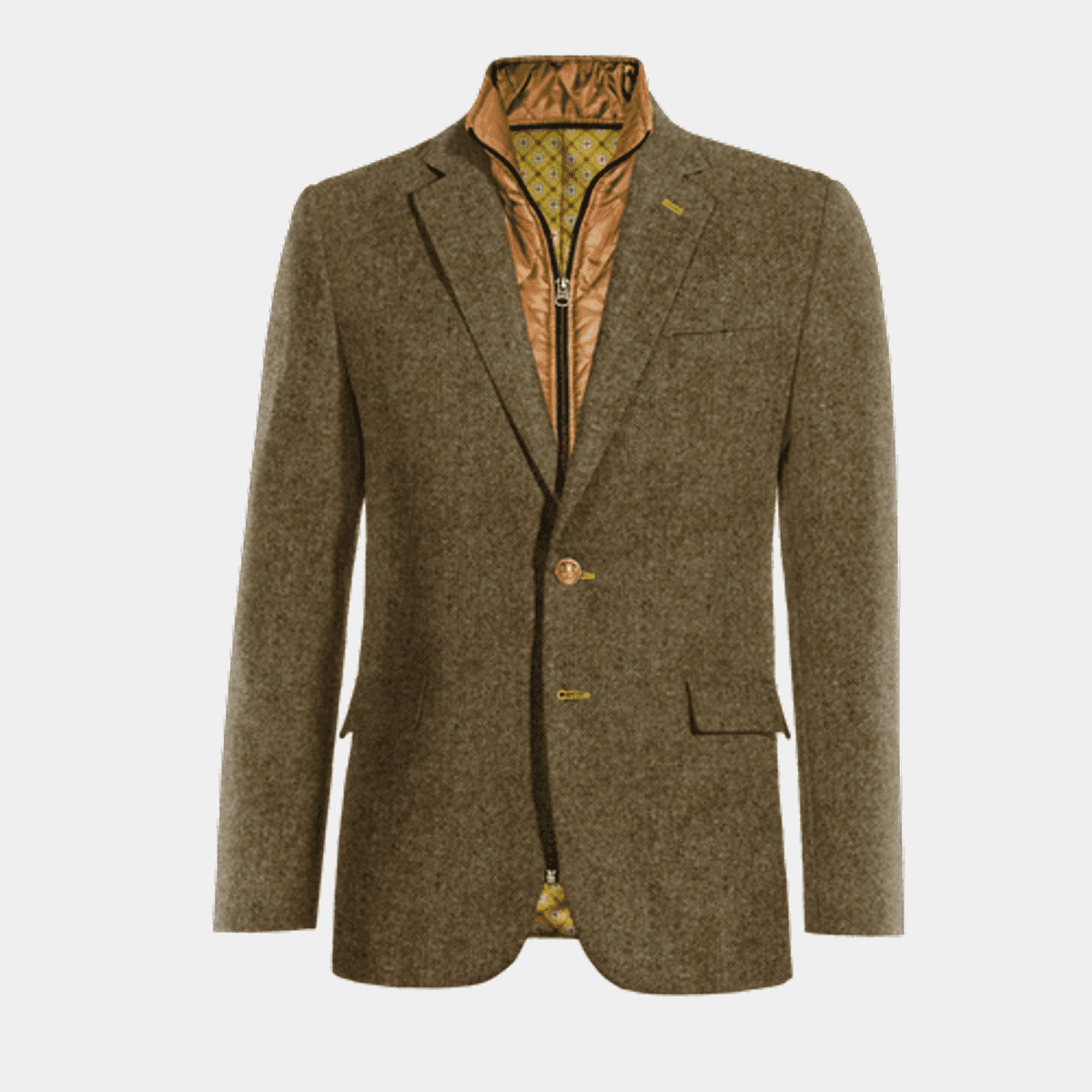 Veste marron en donegal tweed essentiel