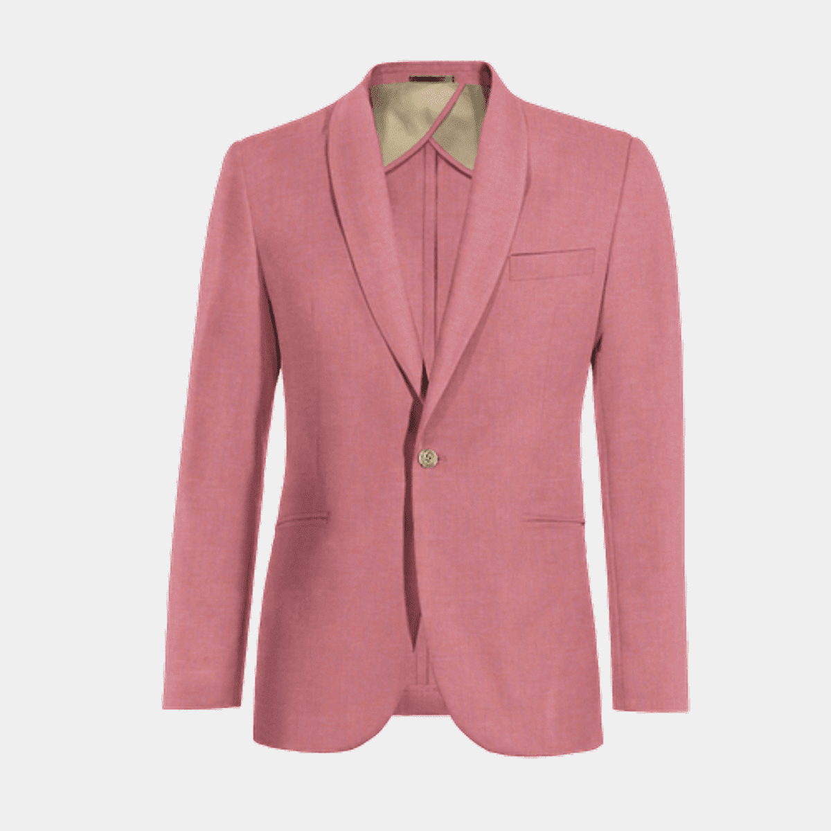 Blush pink lightweight linen round lapel unlined Jacket