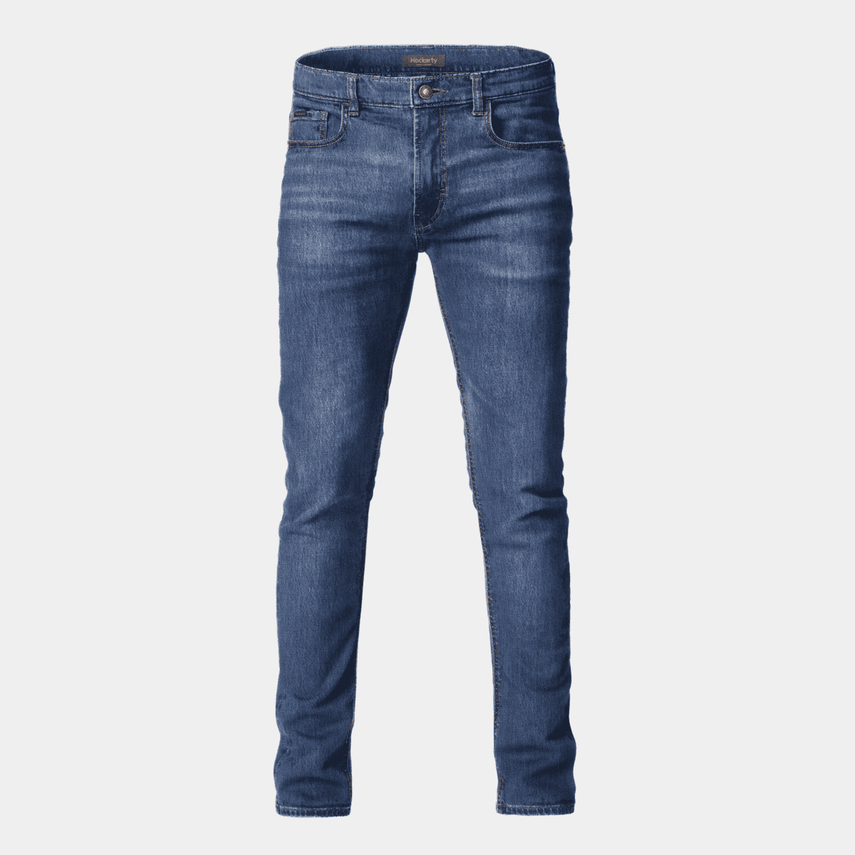 Denim-classic vintage stoned blue slim Jeans