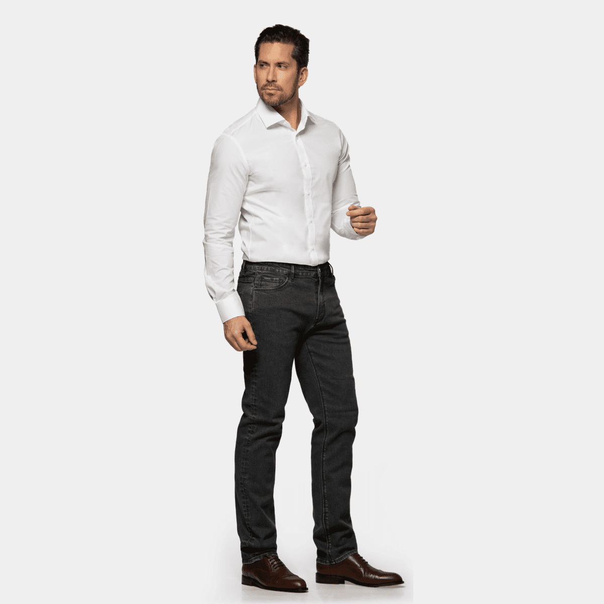 Vaqueros rectos washed black
