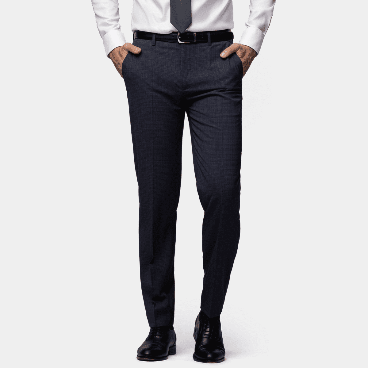 Blue pure wool graph check premium Trousers