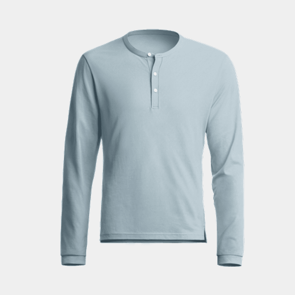 Lightweight light blue long sleeve henley