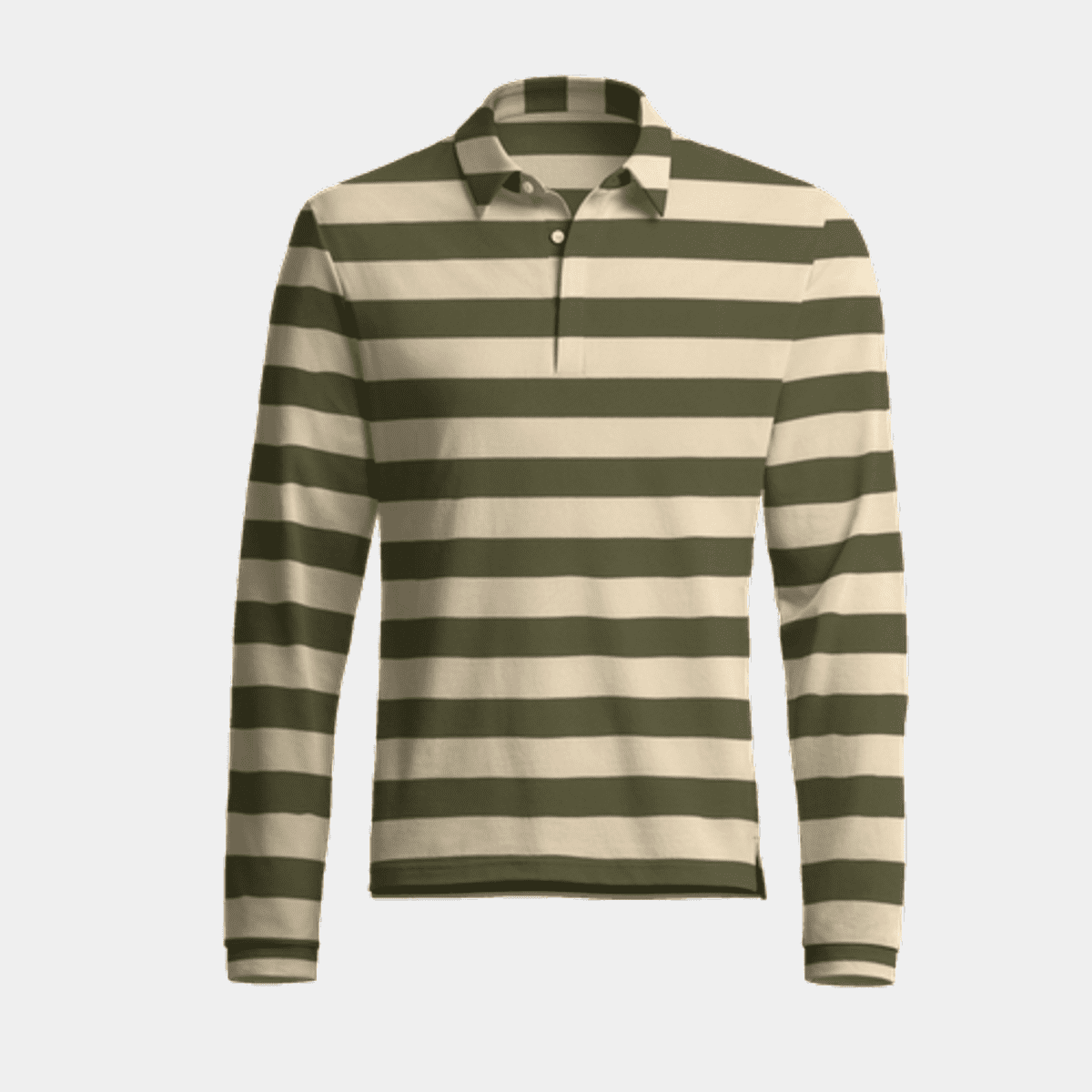 Olive green rugby polo